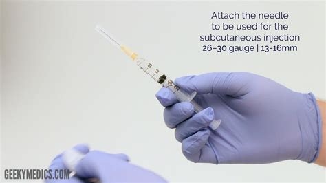 Subcutaneous Sc Injection Osce Guide Geeky Medics