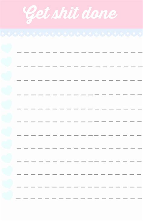 40 Cute To Do List Template Markmeckler Template Design