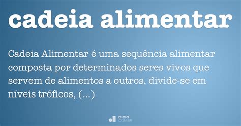 Cadeia Alimentar Dicio Dicion Rio Online De Portugu S