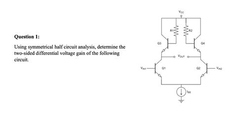 solved question 1 using symmetrical half circuit analysis