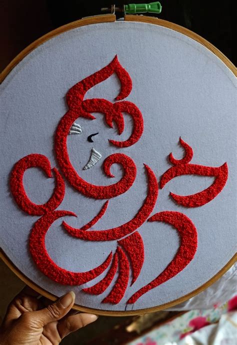 Ganpati Bappa Embroidery Design ️ Hand Embroidery Art Embroidery Hoop Art Diy Hand