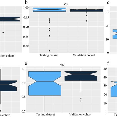 Notched Box Plots Of The Segmentation Results In The Testing Dataset