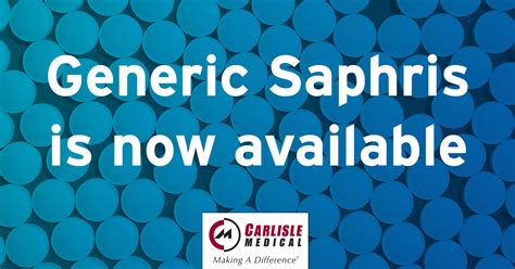 Generic Saphris Is Now Available Carlisle Medical
