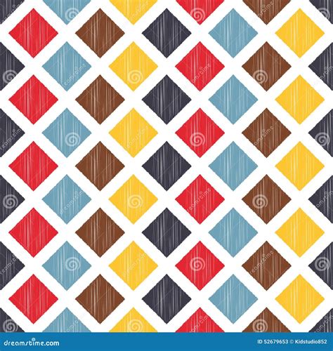 Seamless Rhombus Mesh Pattern Stock Vector Illustration Of Decorative Geometric 52679653