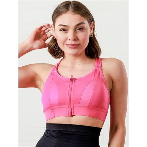 Buy Brachy Womens High Impact Velcro Sports Bra Pink Online
