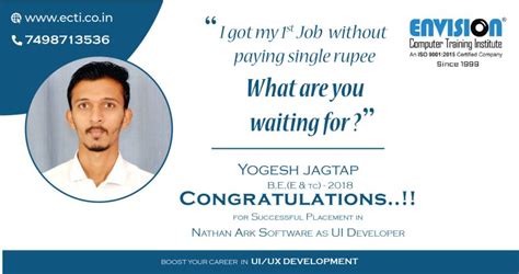 Envision Computer Training Institute Pvt Ltd On Linkedin Career Success Jobs