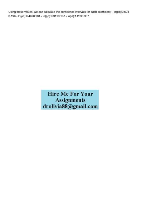 Using These Values We Can Calculate The Confidence Intervalpdf