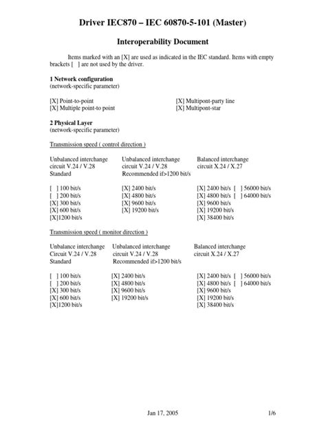 Profile Iec 60870 5 101 Master Pdf Bit Rate Bit