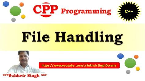 Sukhvir Singh On Linkedin File Handling In Cpp