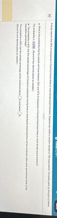 Solved A What Is The Probabity That The Sample Wil Have