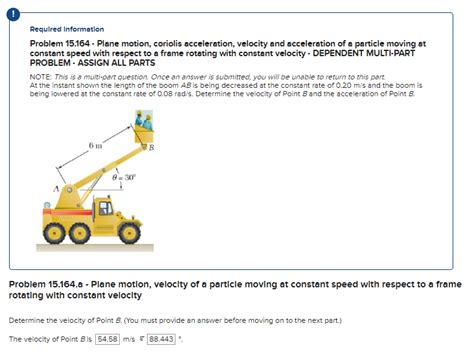 Solved Problem 15 164 Plane Motion Coriolis Acceleration