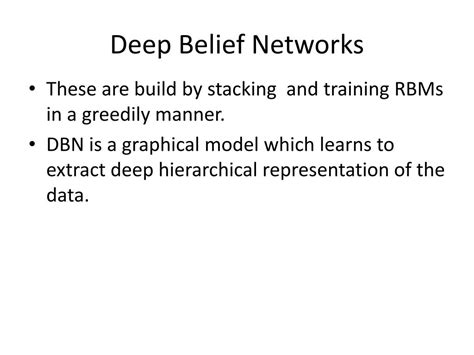 ppt deep belief networks and restricted boltzmann machines powerpoint