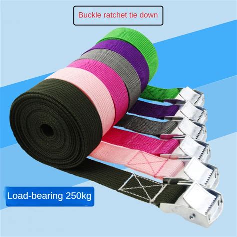자동차 텐션 로프 타이 다운 스트랩 5m X 25mm 강력한 래칫 벨트 수하물 가방 카고 래싱 금속 버클 견인 로프