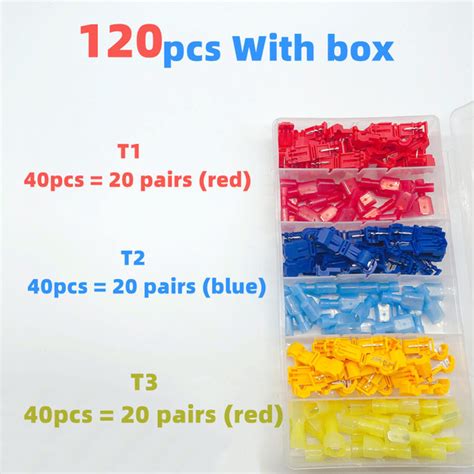 Boxed T Type Terminal Wire And Cable Connection Clip Plug In Splicing