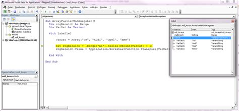 Excel Vba Und Arrays