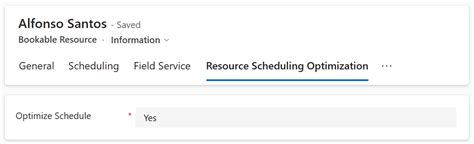 Resource Scheduling Optimization Configuration In Dynamics 365 Field