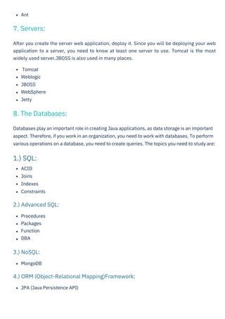 Java Developer Roadmap Pdf By Scholarhat Pdf Programming Languages Computing