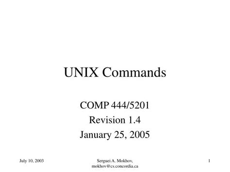 PPT UNIX Commands PowerPoint Presentation Free Download ID