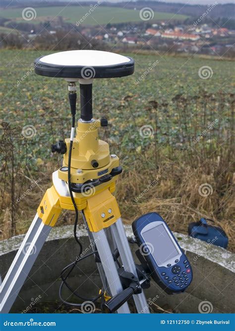 Modern Geodetic Instrument For Measuring Distances Horizontal And Vertical Angles Royalty Free