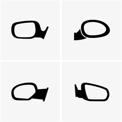 자동차 사이드 미러 프리미엄 벡터