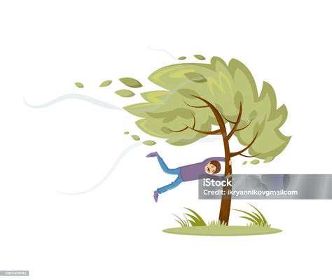 자연 재해 악천후 비 무거운 폭우에서 숨어 있는 소녀 폭풍우가 몰아치는 바람에 도망치는 나무를 들고 있는 남자 폭풍에 대한 스톡 벡터 아트 및 기타 이미지 Istock