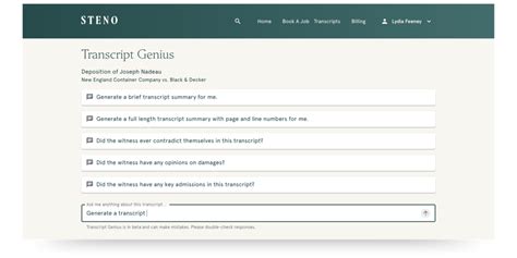 Transcript Genius Ai Powered Transcript Analysis Steno
