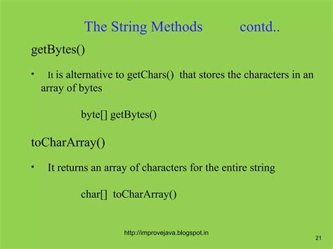 String Classes And Its Methods 20
