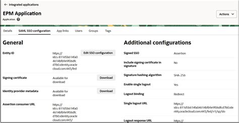 Configuring Sso Between Services Across Identity Domains Within An