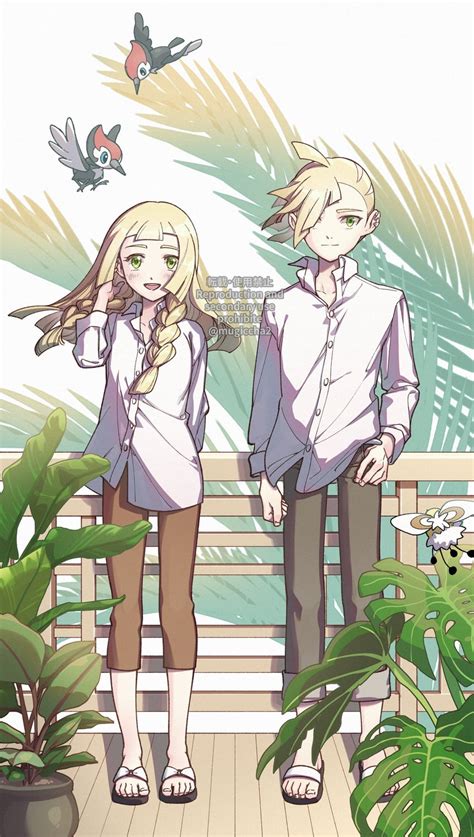 Lillie Gladion Cutiefly And Pikipek Pokemon And 1 More Drawn By