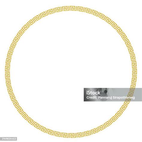 원 모양 그리스 황금 프레임 장식 테두리 완벽 한 사행 패턴 럭셔리 장식 황금 프레임 골드 액자 황금 프레임 장식 테두리 장식