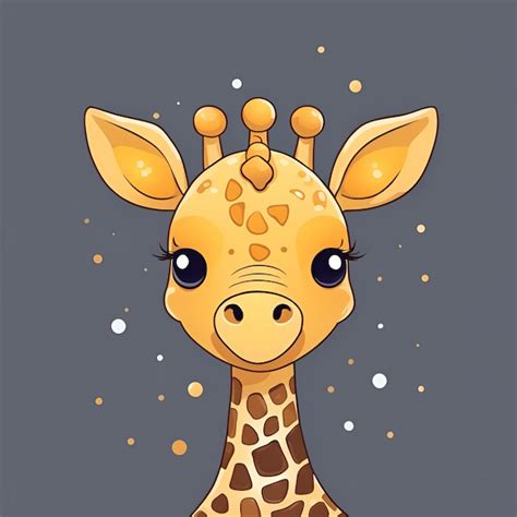 Premium Photo Small Cute Cartoon Smiling Giraffe