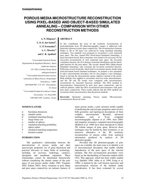 Pdf Porous Media Microstructure Reconstruction Using Pixel Based And Object Based Simulated