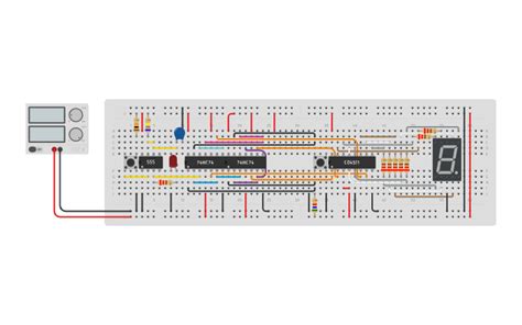 Circuit Design 7 Segment Display Tinkercad