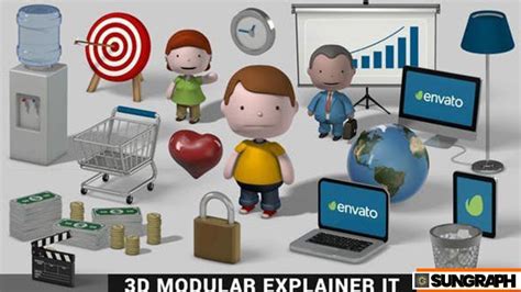 آیکون 3 بعدی ویژه موشن گرافی حرفه ای سان گرف