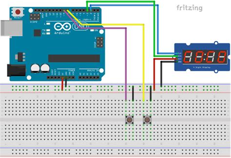 Stoppuhr Mit Arduino Und Segmentanzeige Arduino TM1637