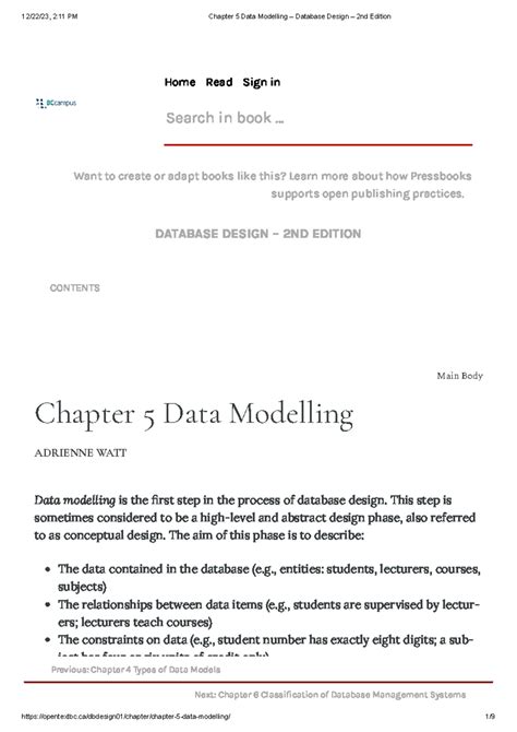 chapter 5 data modelling database design 2nd edition home read