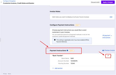How Do I Update Bank Payment Instructions In Chargebee Chargebee