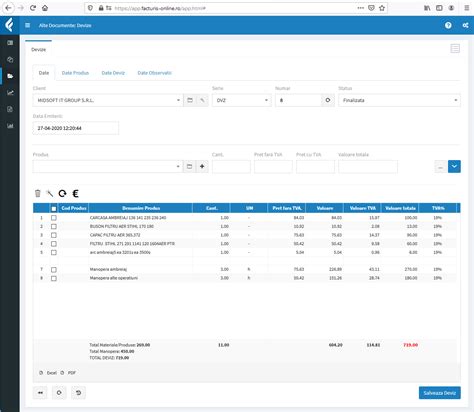 Modele De Devize Deviz De Service Auto Si Gsm