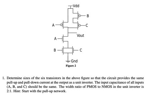 A Vdd Vout A B Gnd Figure 2 C C B 1 Determine Sizes Of The Six