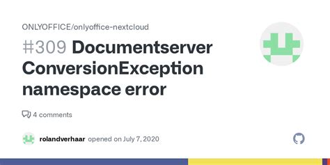 Documentserver Conversionexception Namespace Error · Issue 309