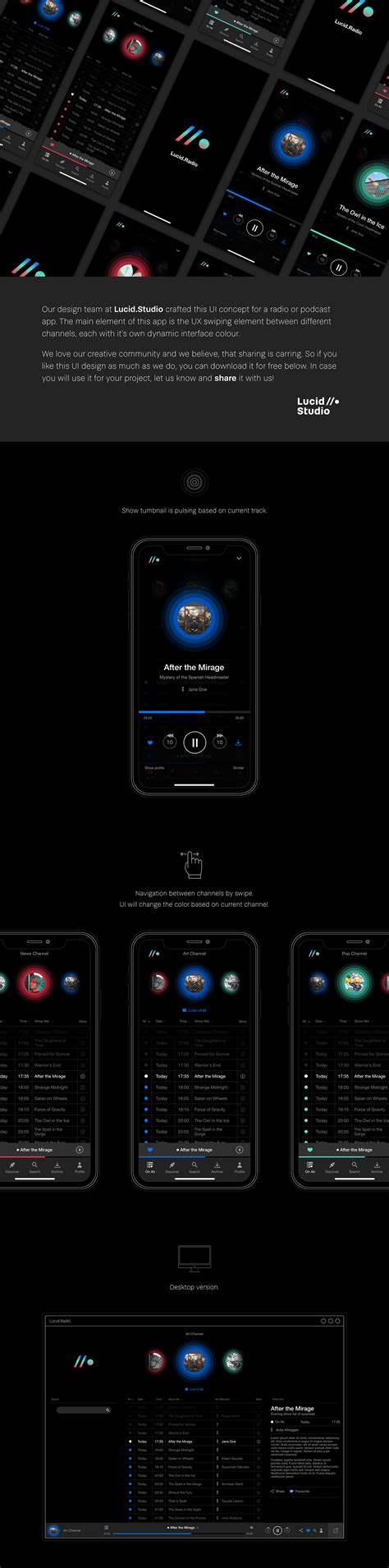 Free Radio App Ui Kit Theme Ui