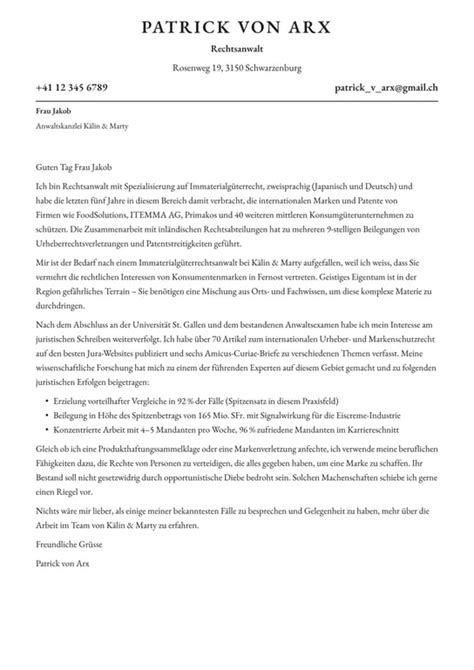 Anschreibenbeispiele Für Rechtsanwälte Expertentipps [kostenlos] · Lebenslaufapp Ch
