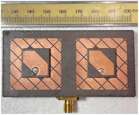 Photograph Of Fabricated Antenna With Two Element Array Download