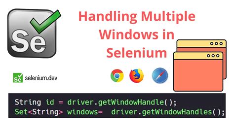 Handling Multiple Windows In Selenium Interview Question Youtube