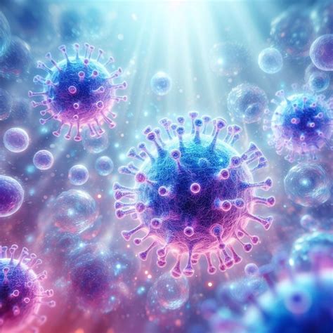 Premium Photo Biological Virus Model