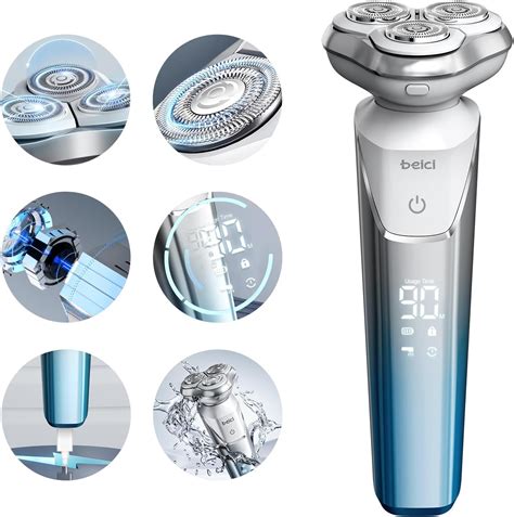 Mens Shaver Electric Rotary Razor 3d Floating Cutter Head