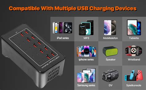 HONGYEE W Port USB Charging Station With USB C Ports