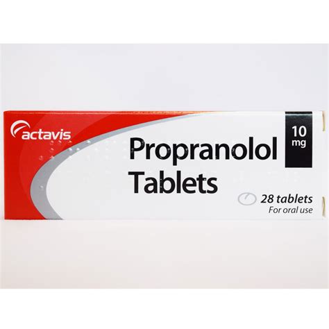 Propranolol Tablets 10mg 28 Ashtons