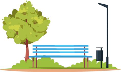 Illustration Of A Park Bench With Semiflat Design And Rgb Color Vector Vector Nobody