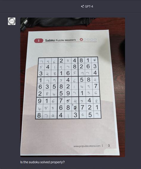 can chatgpt solve and examine a sudoku puzzle by dr ananth g s